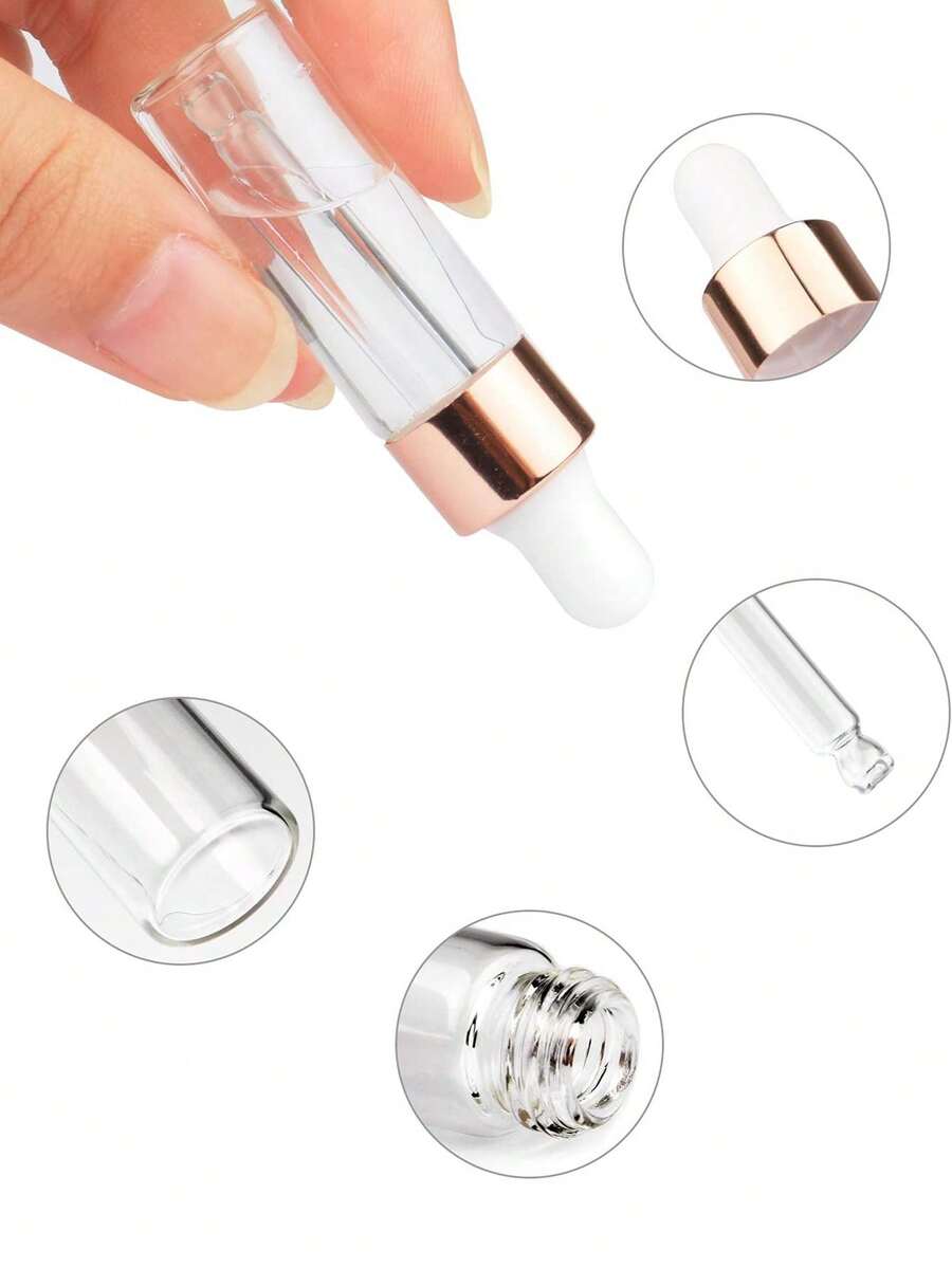 1 Pc/3 Pcs/5 Pcs 10ml Glass Essential Oil Drip Bottle, Empty ...