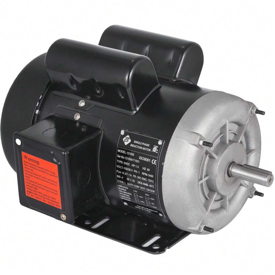 SKYSHALO 1.5HP Compressor Electric Motor 3450rpm Reversible Single ...