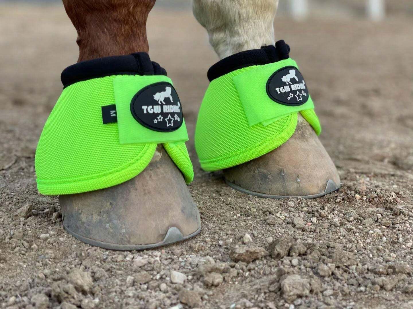 TGW RIDING 2520D Horse Bell Boots No-Turn Horse Bell Boots, Equine Ballistic Hoof Overreach Bell ...