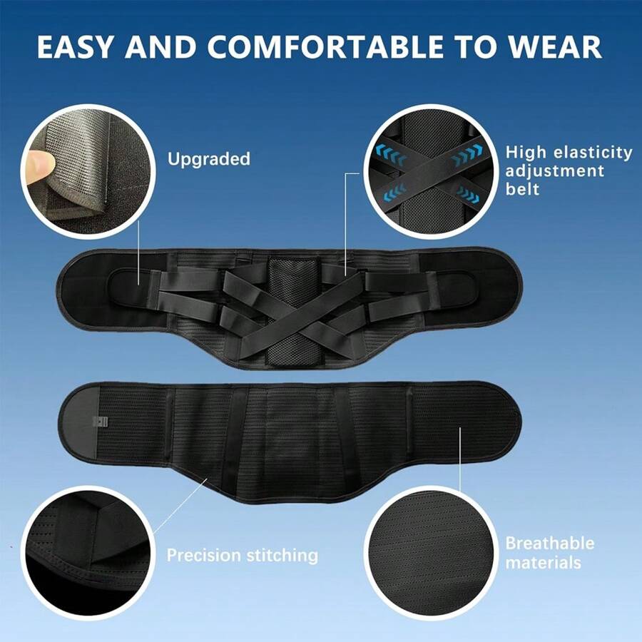 1pc Back Brace For Women Men With Ergonomic Curved Spine Support And ...