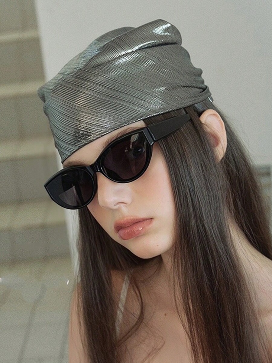 The Liquid Silver Retro Europe And Spice Girl Silk Scarf Wraps The ...