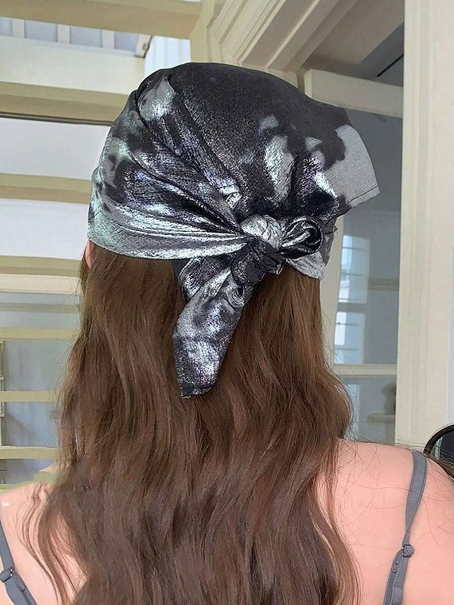 The Liquid Silver Retro Europe And Spice Girl Silk Scarf Wraps The ...