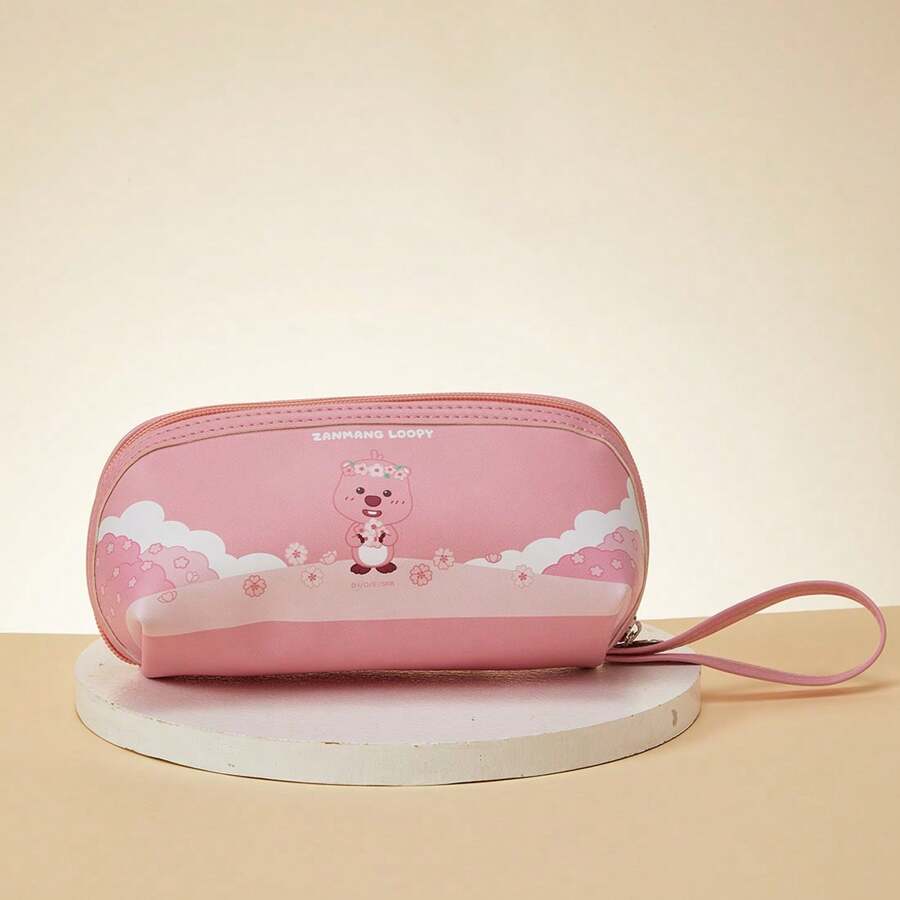 Miniso Zanmang Loopy Collection Quicksand Cosmetic Bag(Pink) | SHEIN