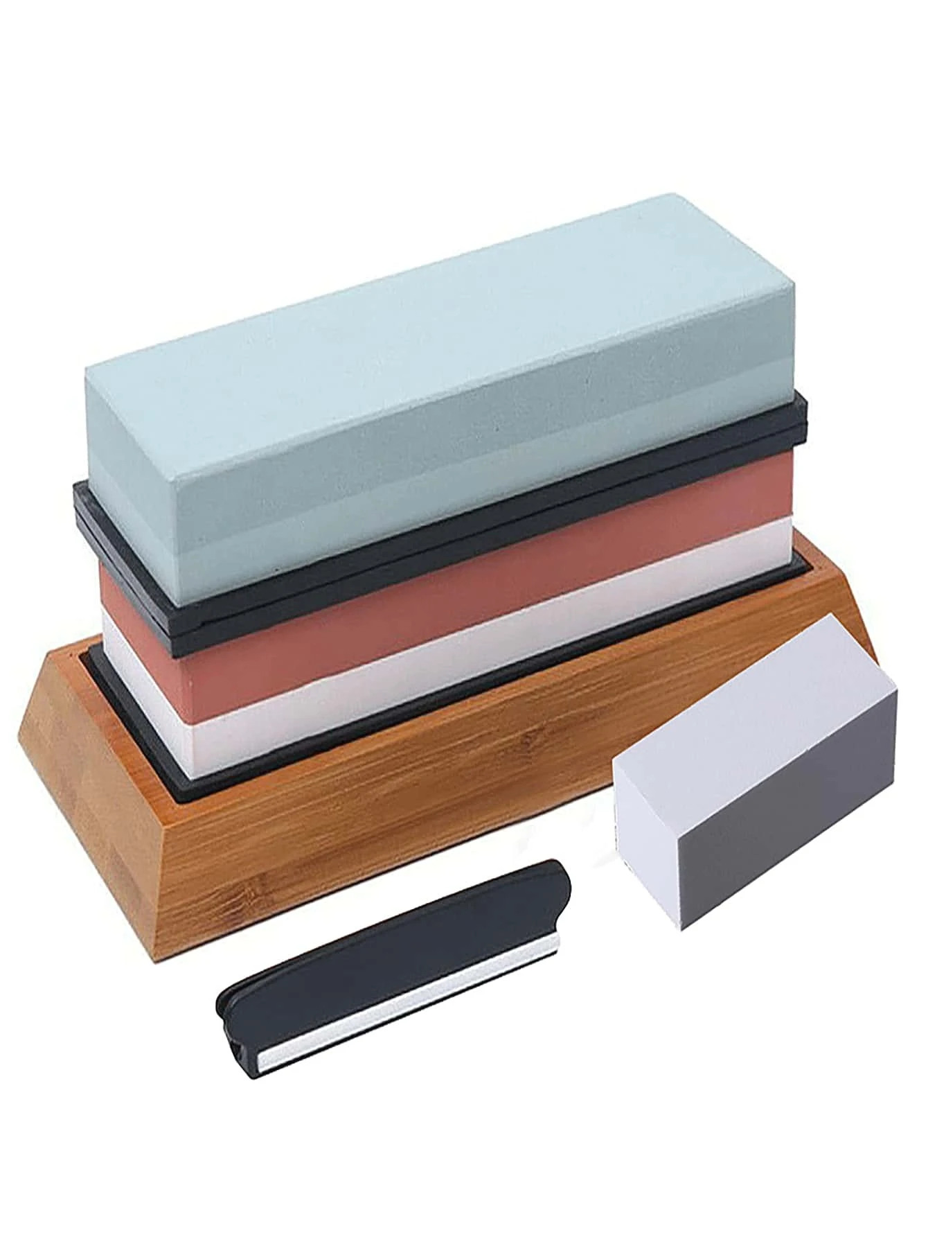 White Corundum Dual-Sided Oil Stone Sharpening Kit For Home Kitchen And ...
