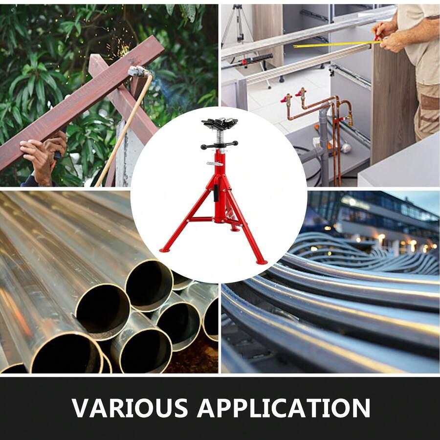 VEVOR Pipe Jack Stand With 4-Ball Transfer V-Head And Folding Legs ...