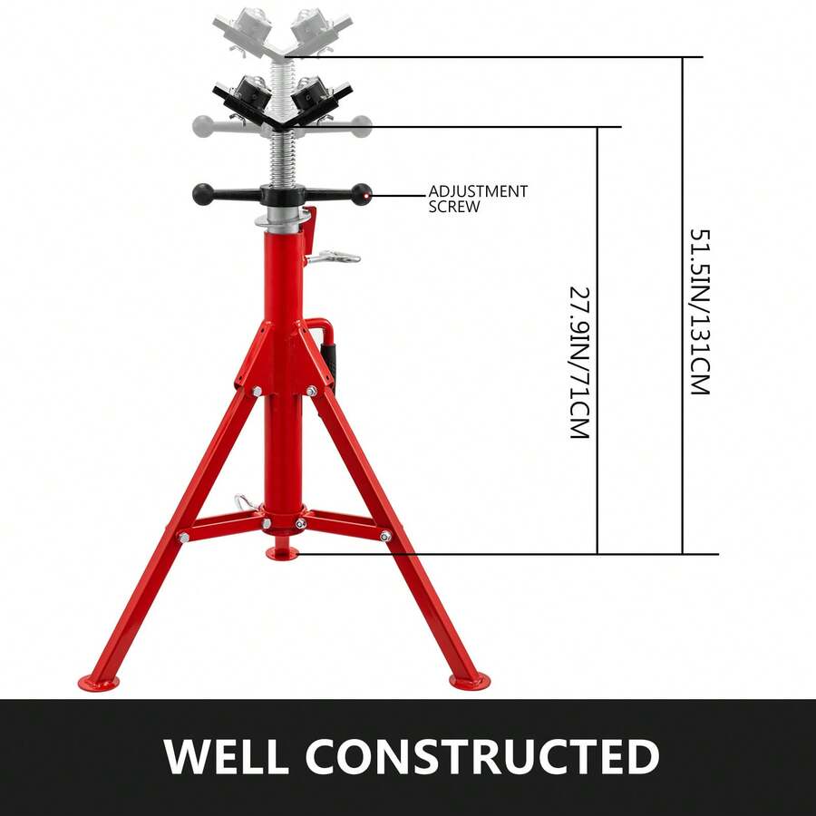 VEVOR Pipe Jack Stand With 4-Ball Transfer V-Head And Folding Legs ...
