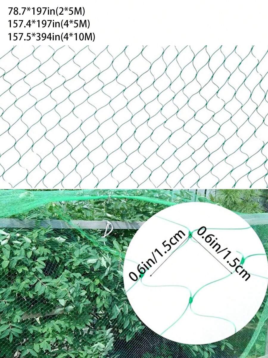 1PC Green Polyethylene Bird Netting For Orchards Vineyards & Gardens ...