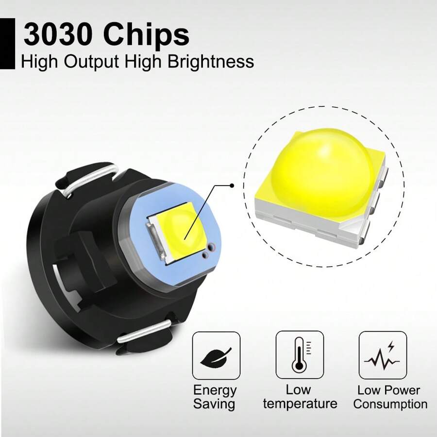S&D 10pcs T3 T4.2 T4.7 Led Bulb 3030SMD Chips Car Interior Lights ...