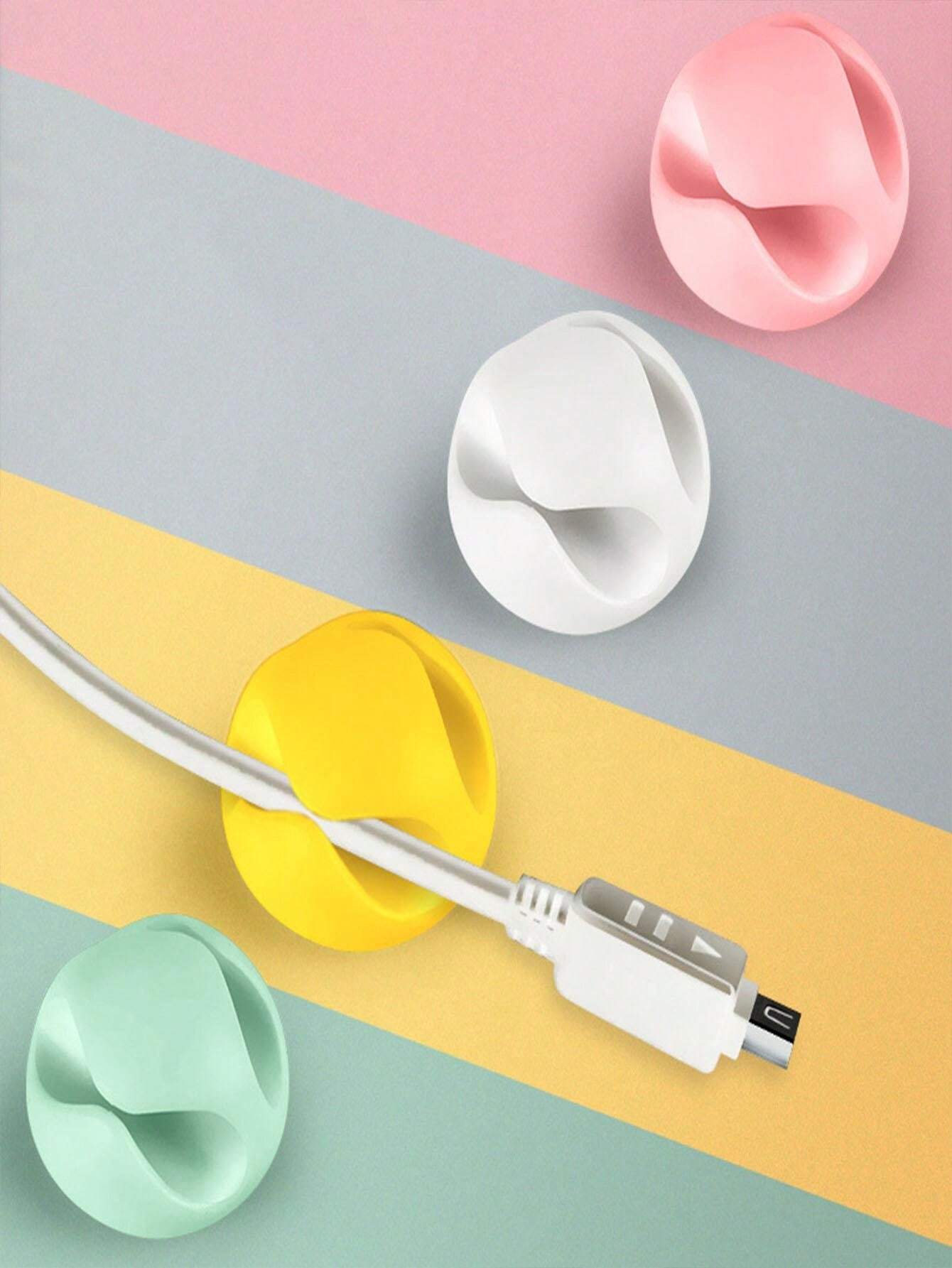 4 piezas Clips organizadores de cable, abrazaderas de gestión de línea ...