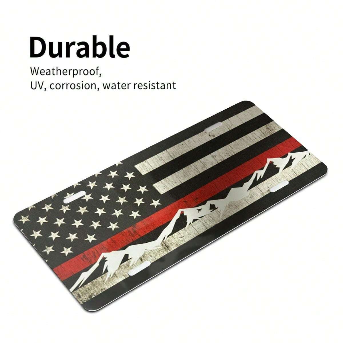 American Flag Mountain License Plate, Decorative Front Car Plate ...