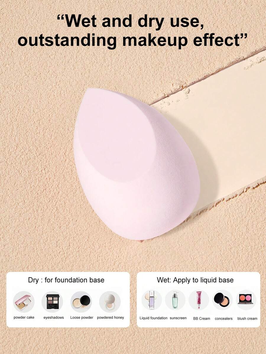 10pcs Makeup Brush Set, Includes 4pcs Beauty Sponges For Liquid Makeup ...