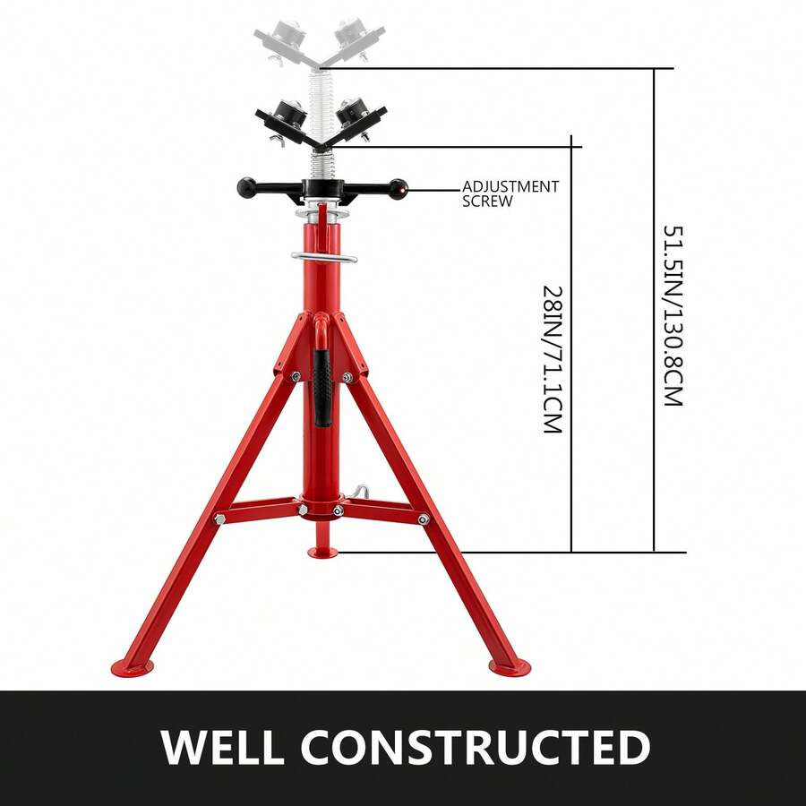VEVOR Pipe Jack Stand With 2-Ball Transfer V-Head 6mm Thickness And ...