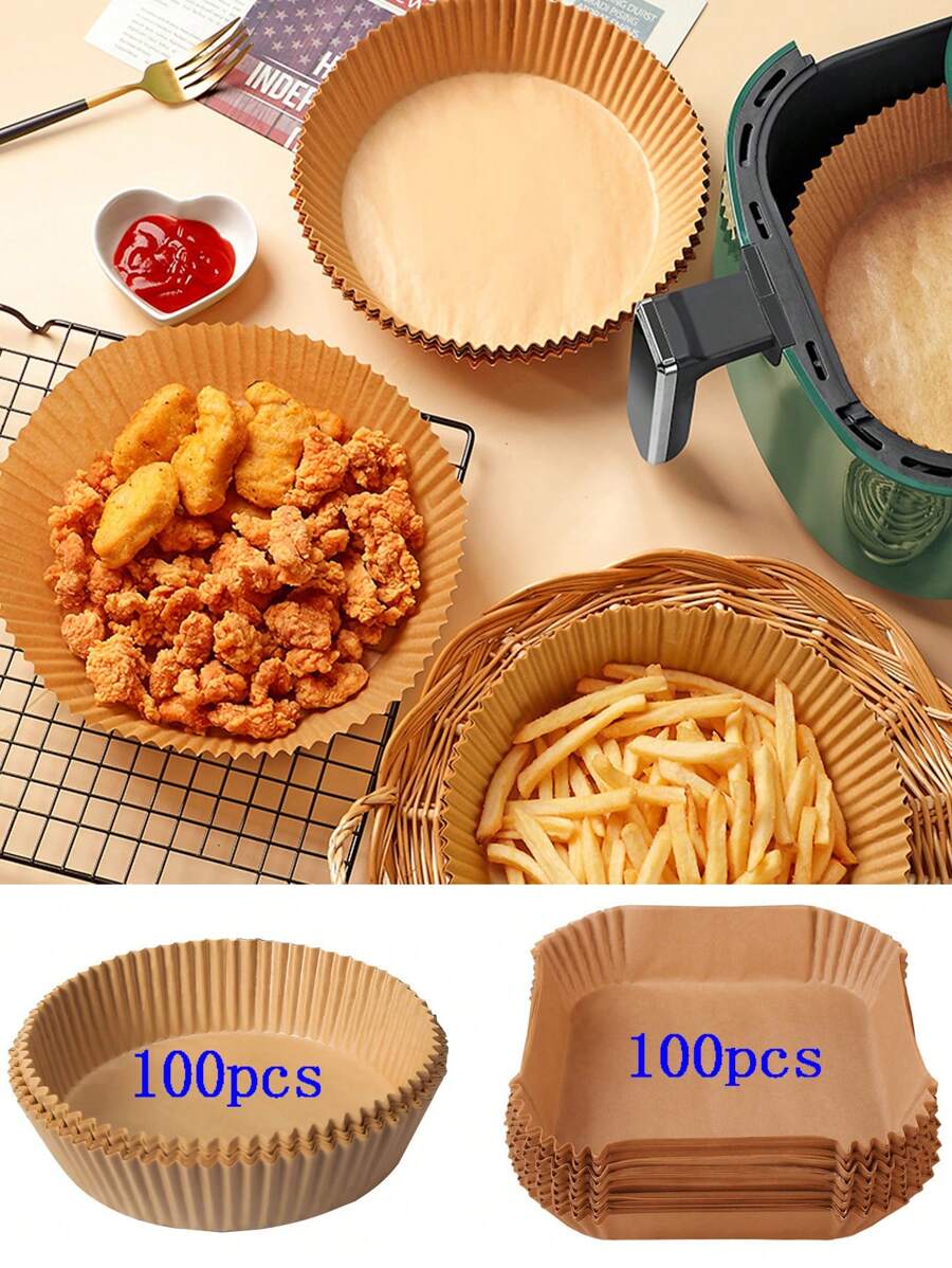 25/50/100pcs, Air Fryer Special Paper, Oil Blotting Paper, Household ...