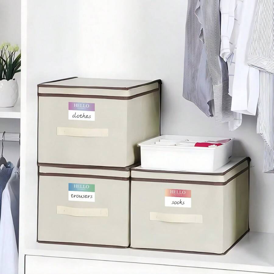 10 Sheets Name Tag Labels Creative Tag Stickers Name Tag Stickers 15 ...