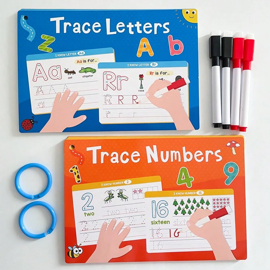 Trace Letters & Number: Alphabet And Number Handwriting Practice Cards ...