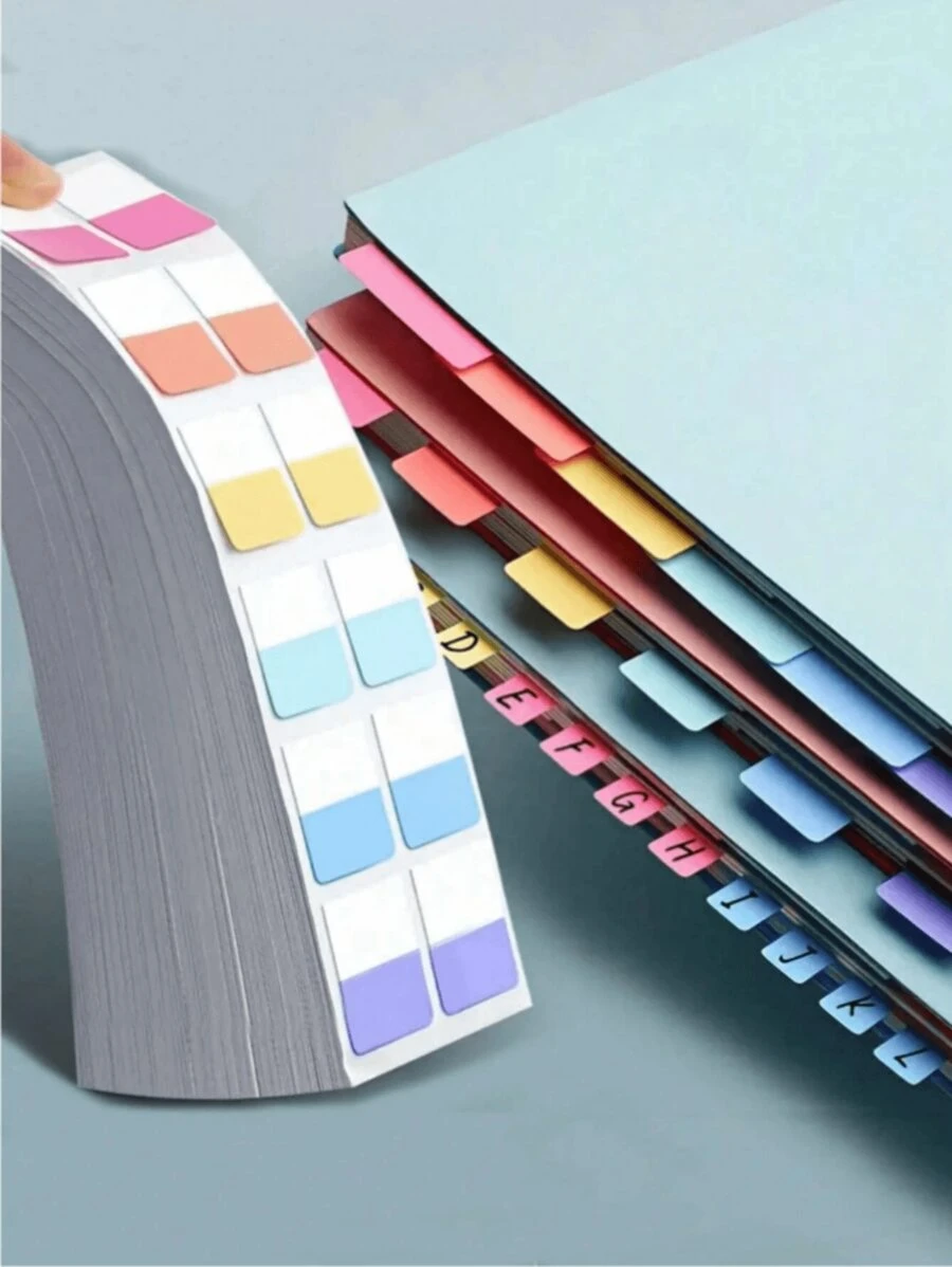 10 Sheets, 120pcs Simple Fluorescent Color Writable, Semi-Transparent ...