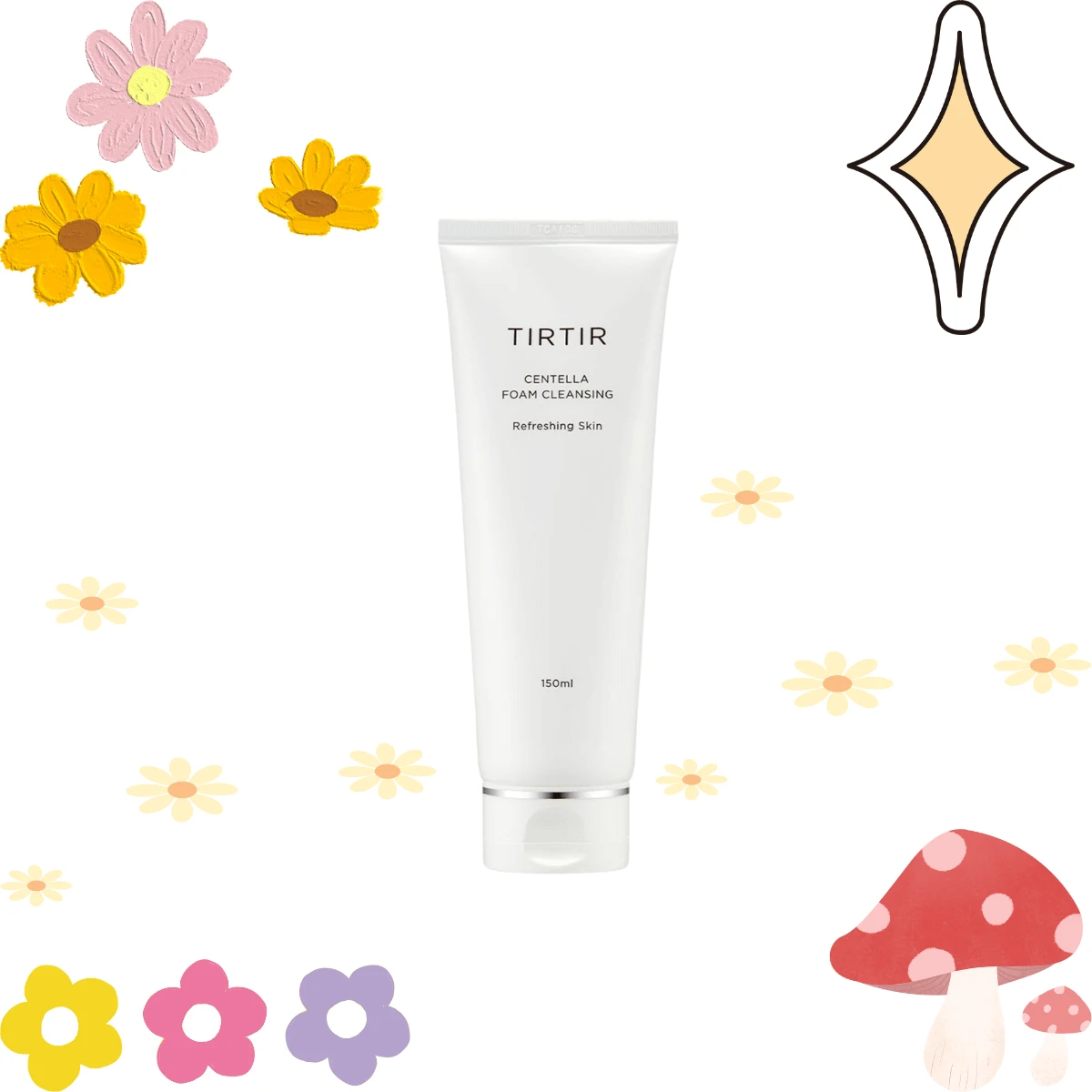 TIRTIR Centella Foam Cleansing Creamy Bubble With Centella Asiatica ...
