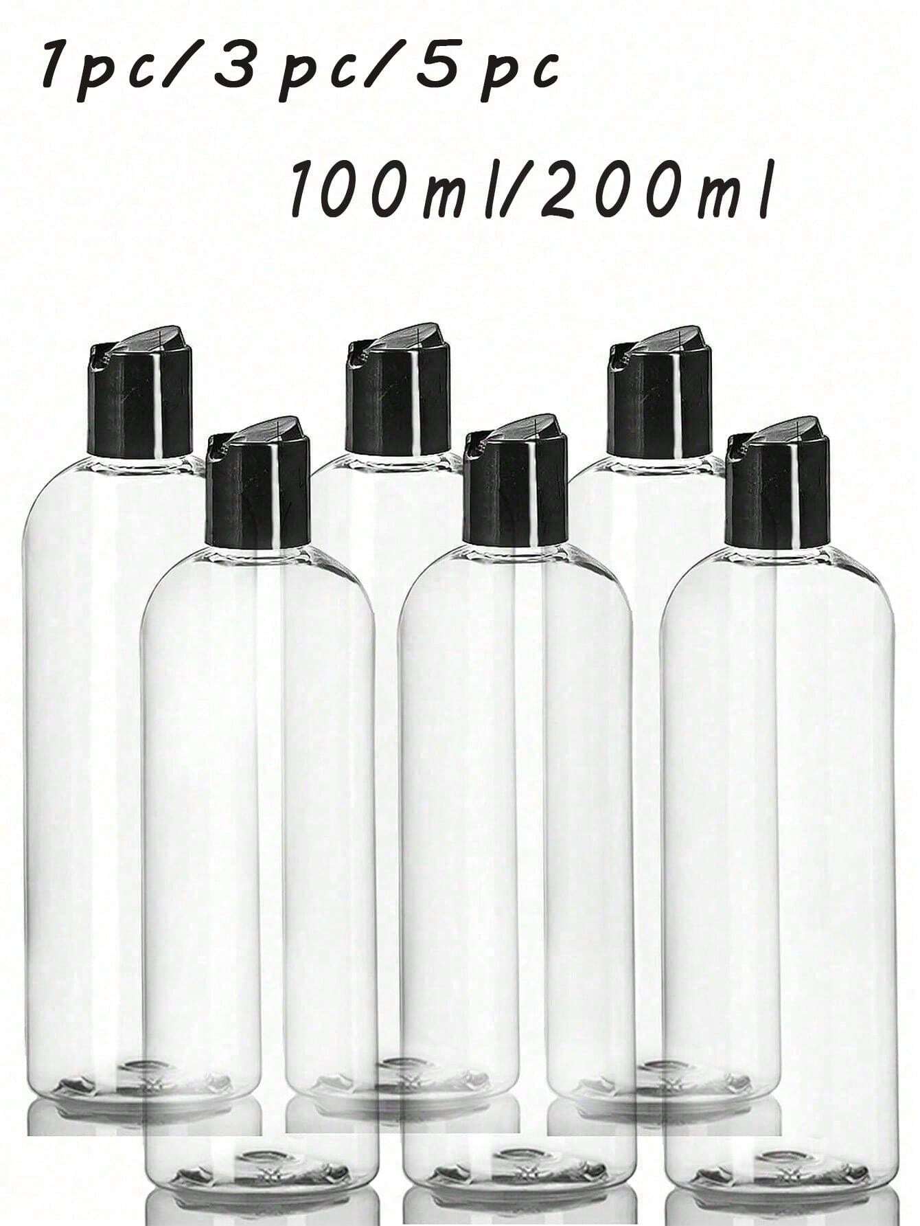 1 pieza/3 piezas/5 piezas de Botella redonda transparente con hombro y ...