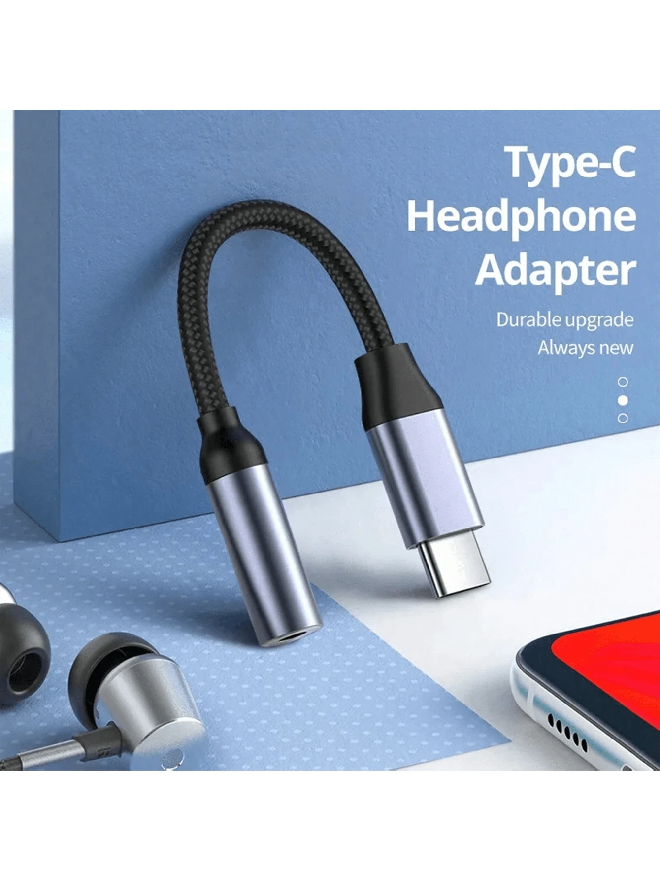 2pcs Type-C To 3.5mm Audio Jack Headphone Adapter Suitable For All Type ...