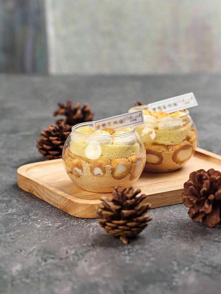 4pcs Round Honey Pot Shaped Pudding Cups, Ideal For Pudding, Cakes ...