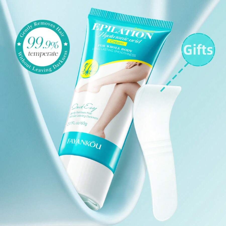 60g Hyaluronic Acid Moisturizing Mild Hair Removal Cream (With Scraper ...