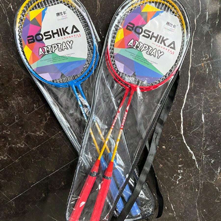 1 Set Of 2 Lightweight Badminton Rackets For Students, Outdoor Practice ...