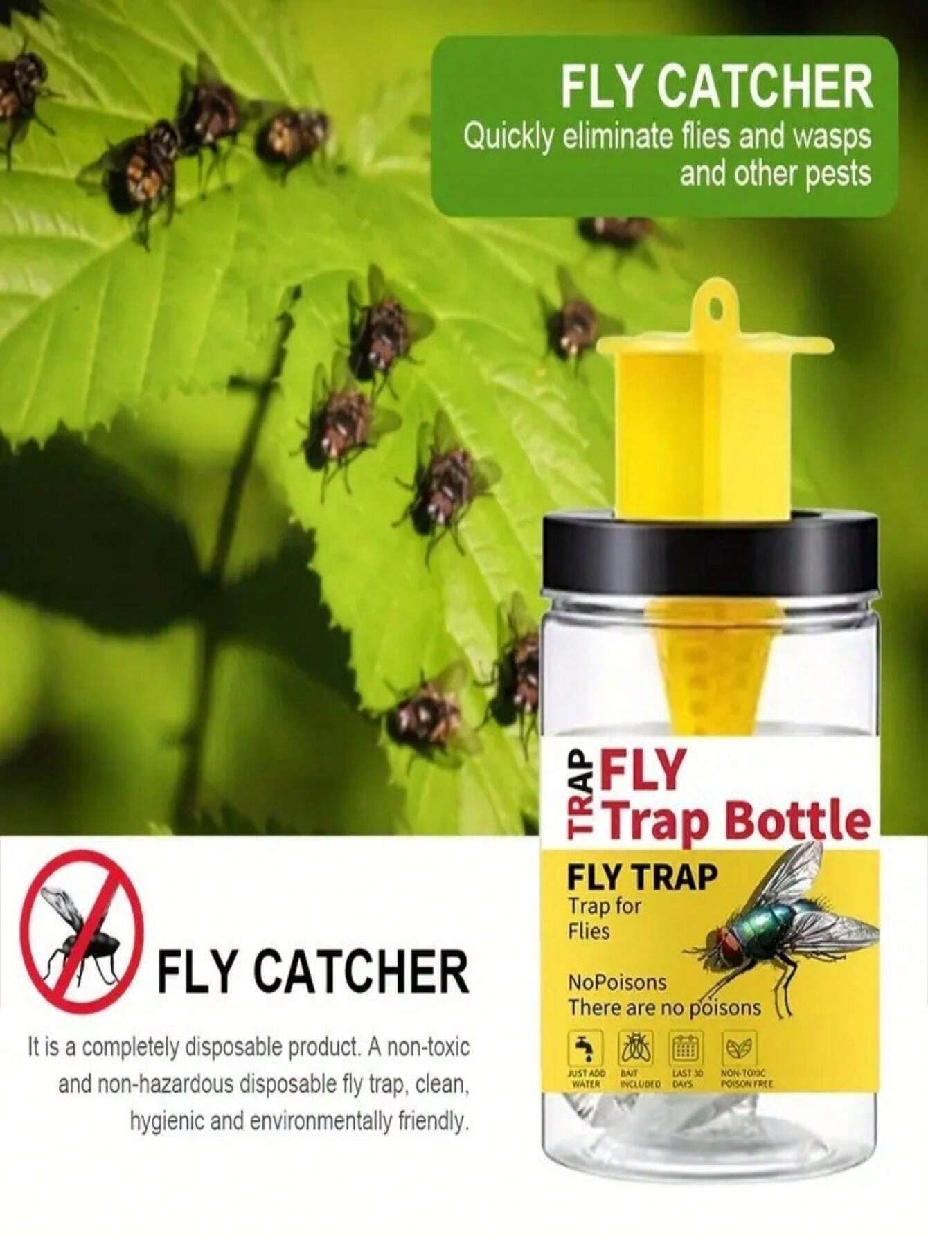 1pc Trash Can Fly Killer Trap Bottle Fly Catcher Insecticide (Random ...