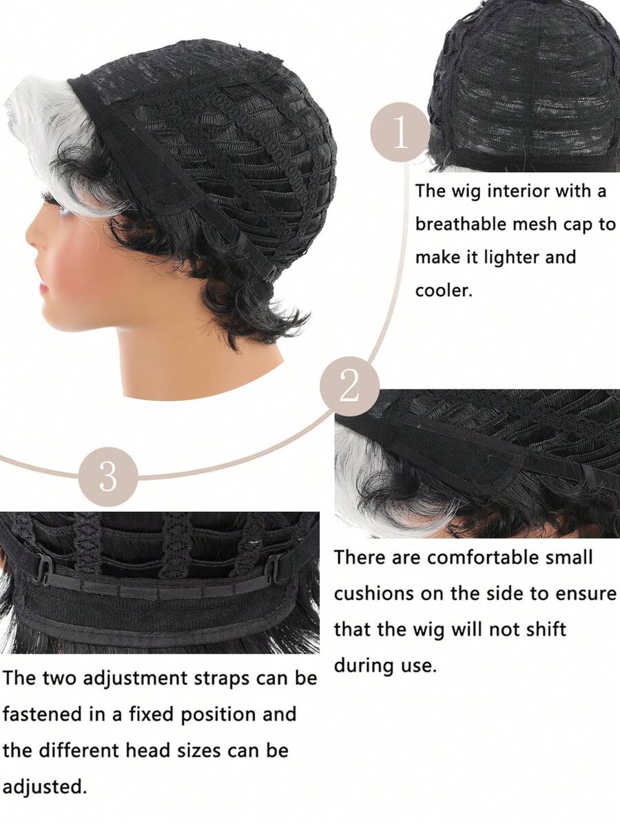 Europe And The United States Wig Ladies Short Section Head Covering ...
