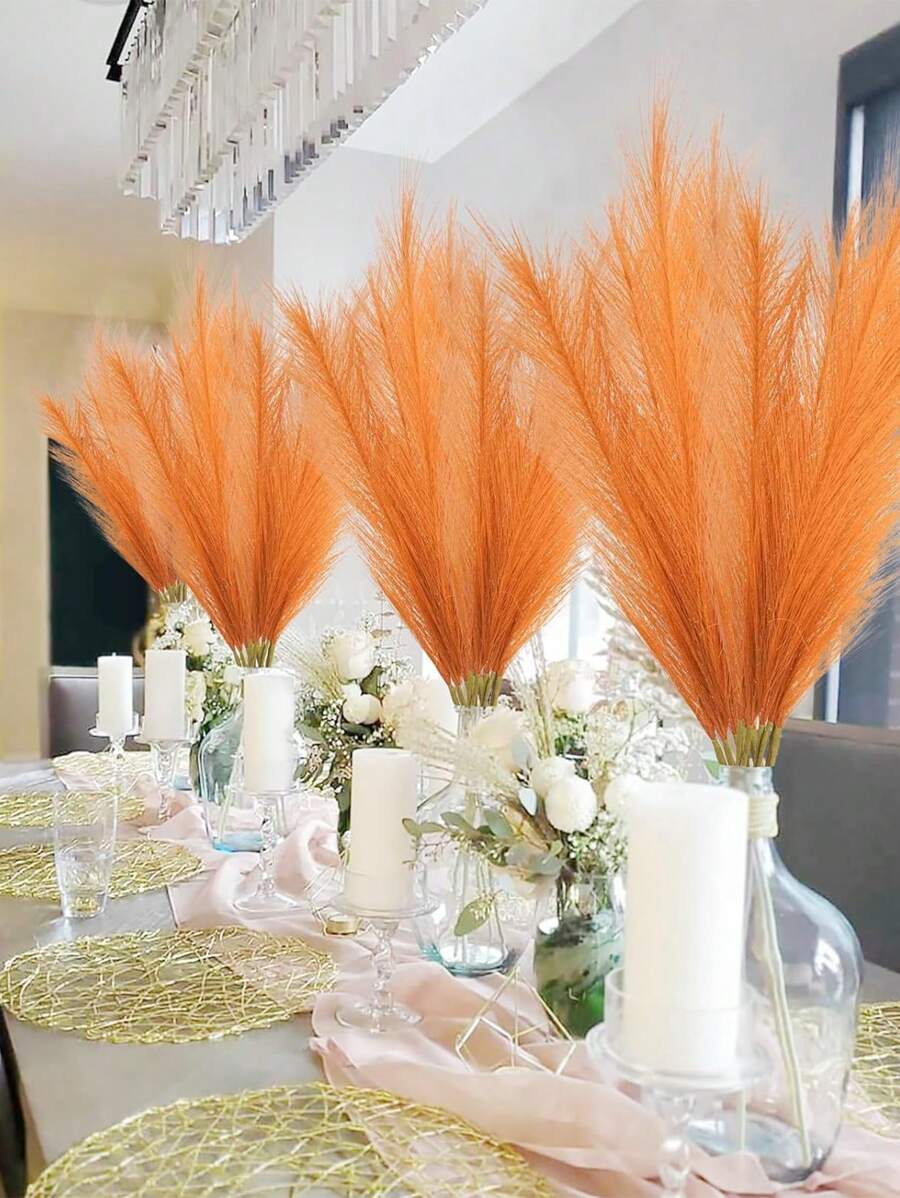 10pcs/20pcs-Artificial Reed Grass Boho Decor Faux Pampas Grass Large ...