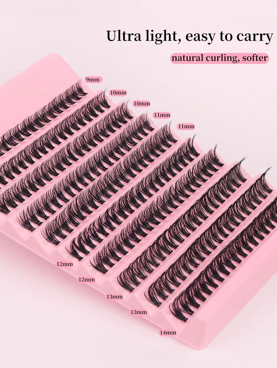 40d Single Cluster Eyelashes With Extended Curled Edge Length Of 9-14mm ...