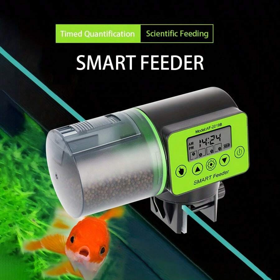 Automatic Fish Tank Feeder Intelligent Timing Automatic Feeder Aquarium Goldfish Feeder Large ...