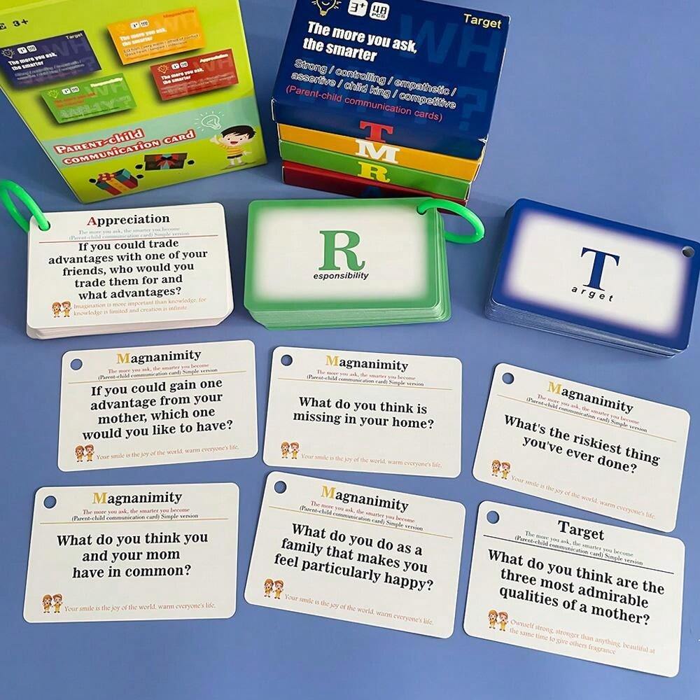 4 Set Of 192 Pcs Conversation Cards For Kids Engaging Questions In ...