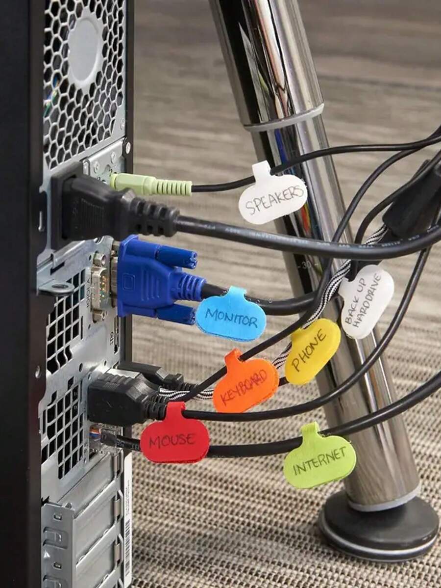10pcs Colored Cable Label Zip Tie Wraps - Easy-To-Write Wire ...