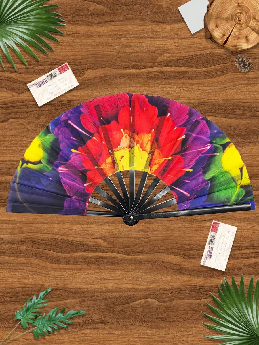 D EXCEED 1PC Hand Fan Women's Large Folding Fan, Women's Festival And ...