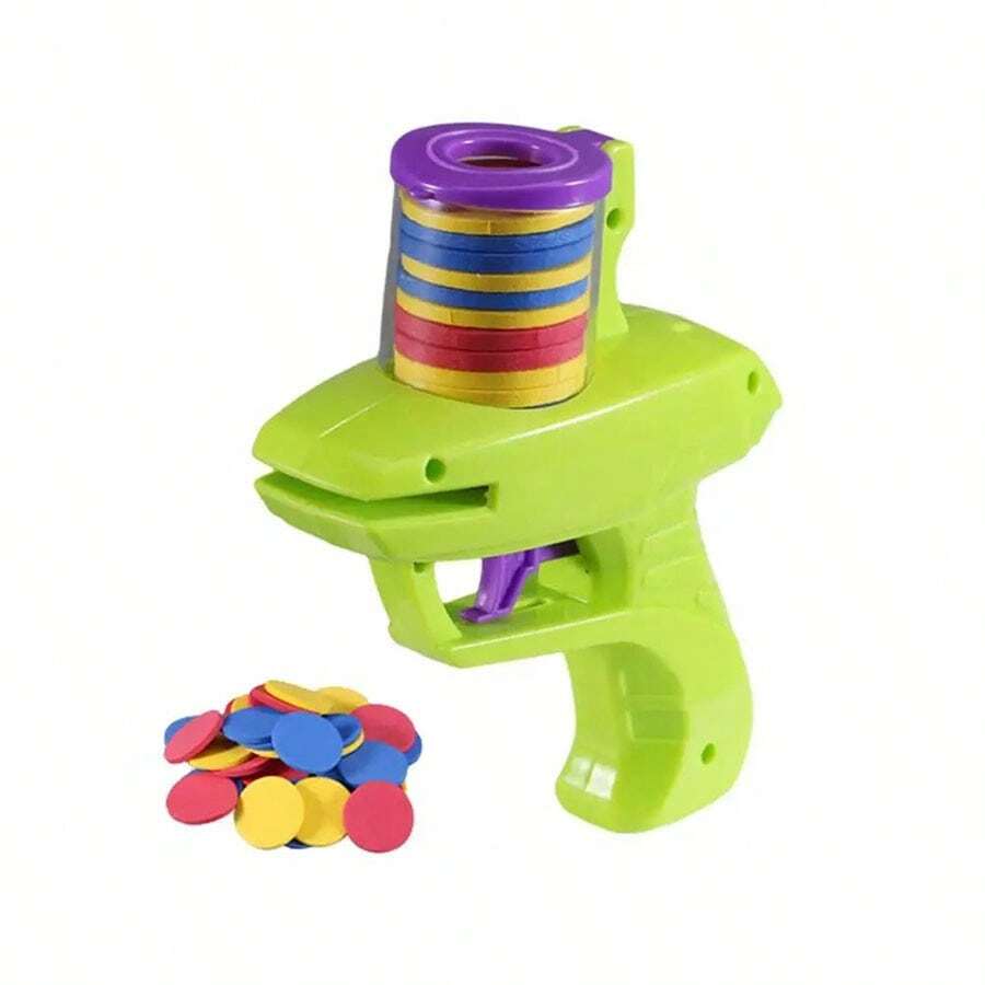 Turnip Gun Shooting Flying Disc Toy Soft Projectile Foam Flying Disc ...