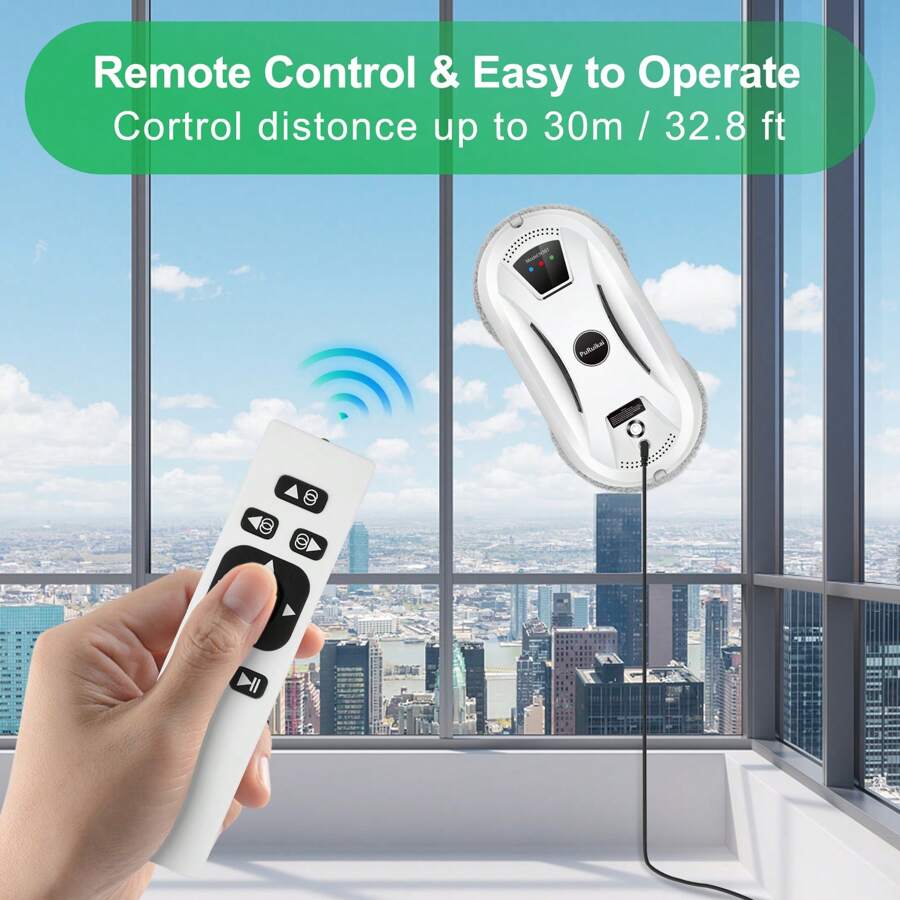 Smart Window Cleaning Robot - 2800Pa Power Suction, Dual-Sided Sprayer ...