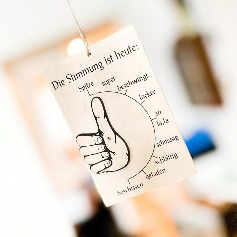 2pcs Mood Barometer, Mood Indicator, Thumb With Movable Hand, Door Sign ...