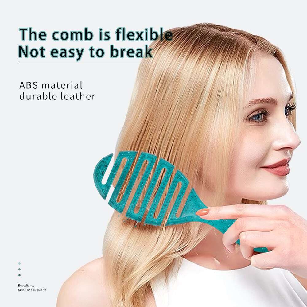 Hollow Elastic Massage Crystal Comb Dry And Wet Dual Pressure Relief ...