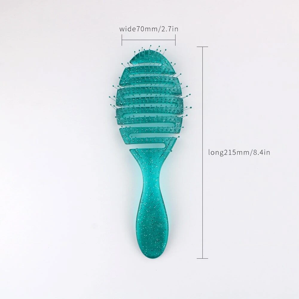 Hollow Elastic Massage Crystal Comb Dry And Wet Dual Pressure Relief ...