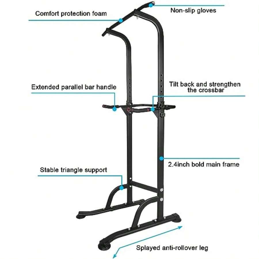 Power Tower Pull Up Dip Station Assistive Trainer Multi-Function Home ...