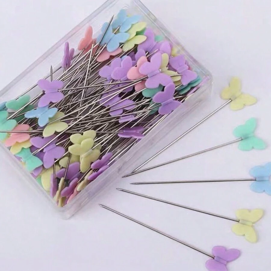 100pcs Color Pin, Bead Needle Positioning Needle, Regulation, Butterfly ...