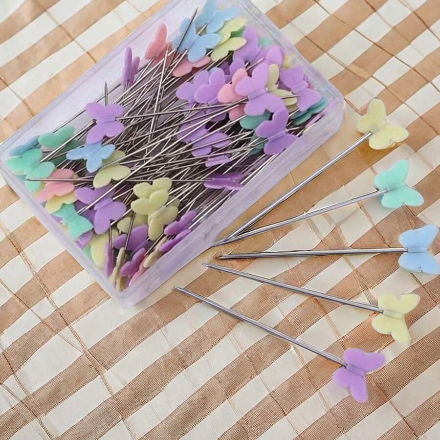 100pcs Color Pin, Bead Needle Positioning Needle, Regulation, Butterfly ...