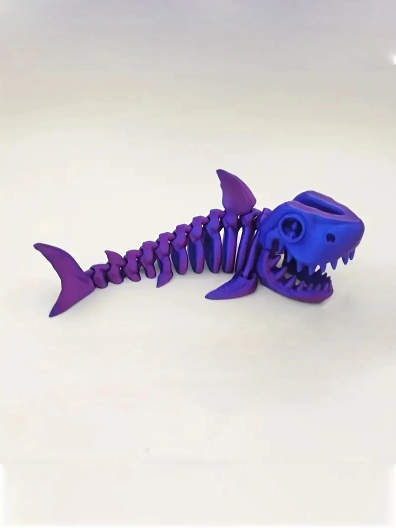 Brinquedo de Esqueleto de Tubarão Legal Impresso em 3D, Articulado com ...