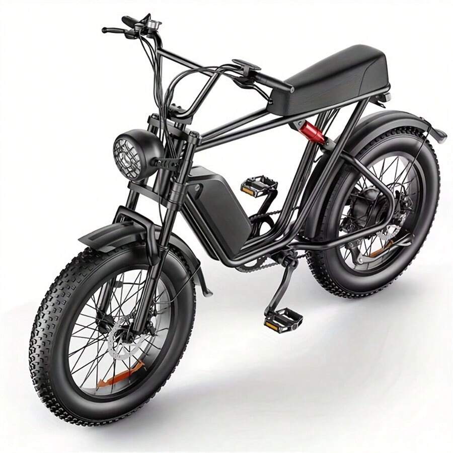 C91 Ebike 20 Inch 4 Fat Tire MAX Fast Speed Electric Bike 48V 20ah Removable Battery Snow Beach ...