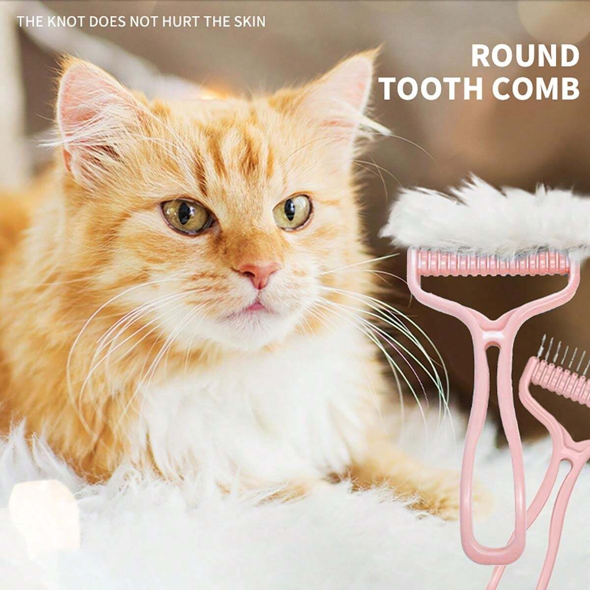 Undercoat Rake For Dogs & Cats, Dematting Comb With Extra Wide Double ...