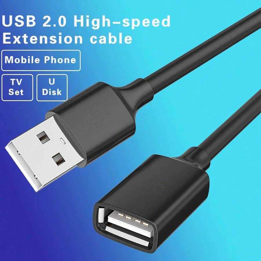 USB 2.0 Extension Cable Male To Female High-Speed Phone Charging ...