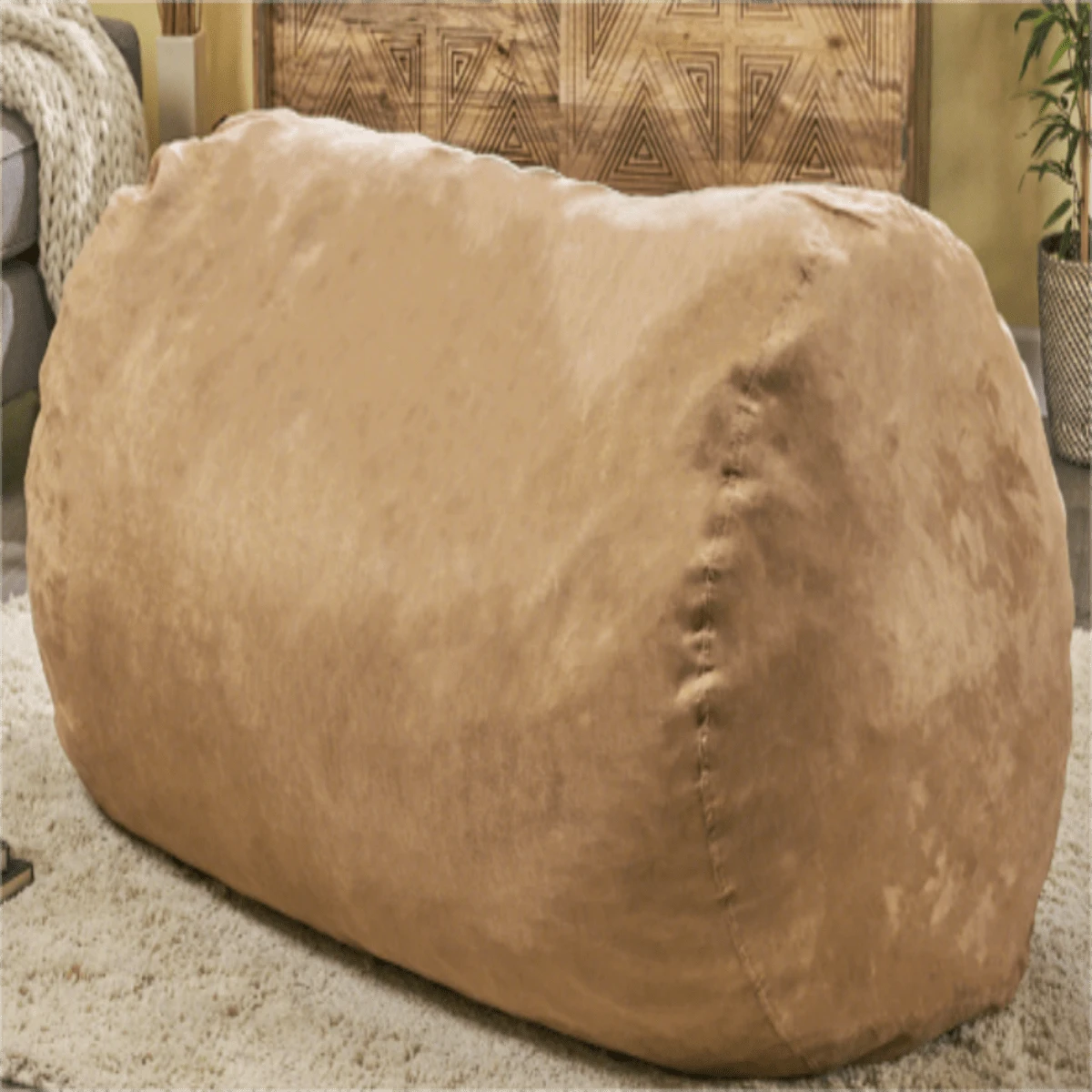 Jasper Traditional 8 Foot Suede Cylindrical Bean Bag, Tuscany | SHEIN USA
