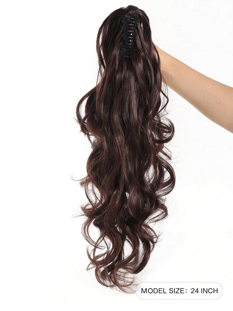 Synthetic Long Wavy Curly False Claw Ponytail Clip In Hair Ponytail ...