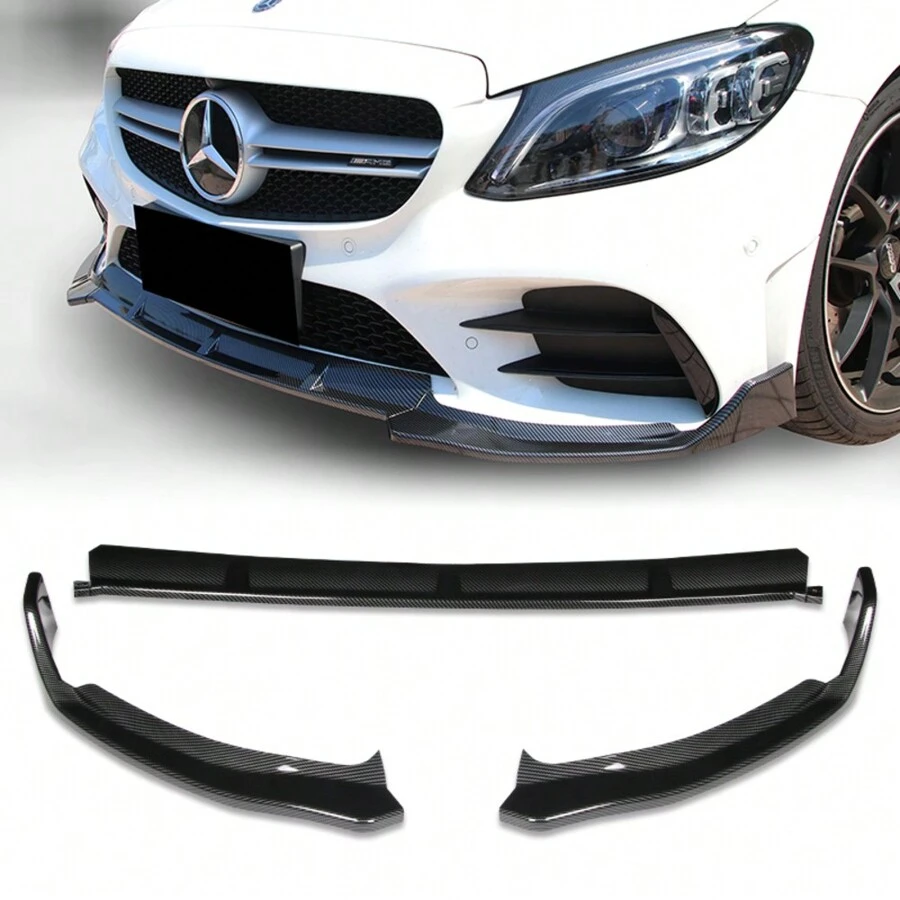 For 2019 2020 2021 Mercedes W205 C-Class C300 C43 AMG C200 Front Bumper Body Kit Lip B-Style ...