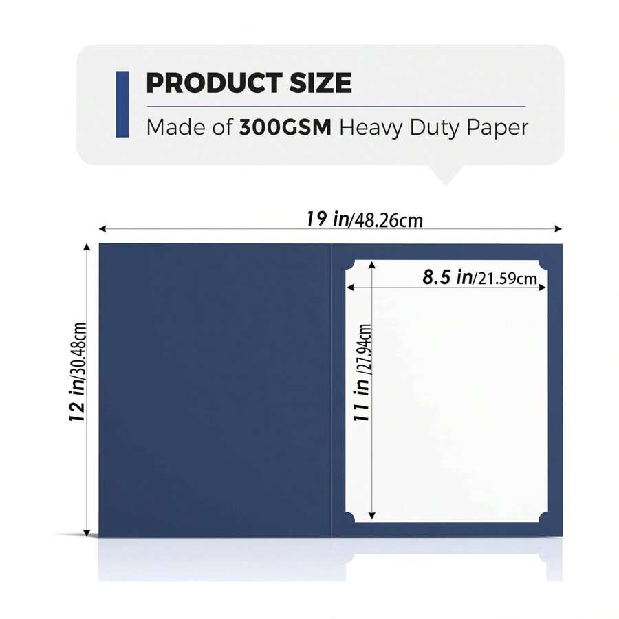 50 Pack Certificate Holders, Navy Blue Diploma Holders Certificate Covers With Gold Foil Border ...